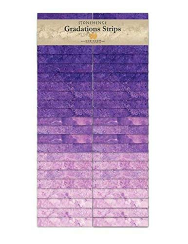 Stonehenge Gradations Brights Amethyst Stone Strips 40 2.5-inch Strips Jelly Roll Northcott