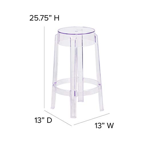 Flash Furniture Laney 25.75'' High Transparent Counter Height Stool