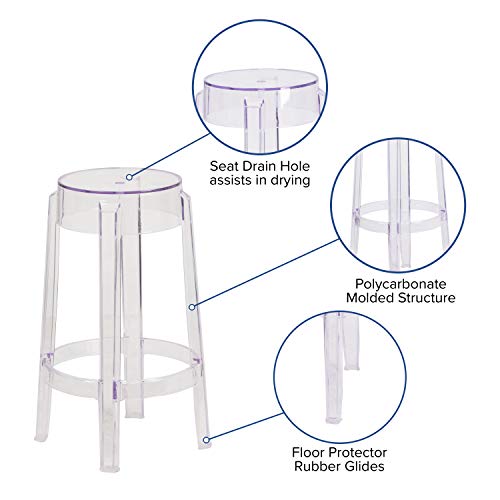 Flash Furniture Laney 25.75'' High Transparent Counter Height Stool