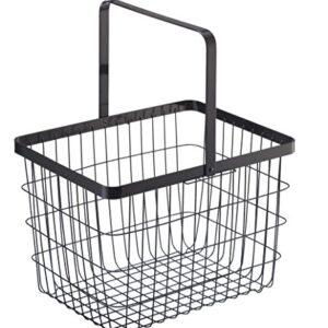 Yamazaki Wire Home Laundry Basket-Storage Hamper, Medium, Black