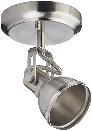 CANARM ICW622A01BN10 LTD Polo 1 Light Ceiling/Wall, Brushed Nickel with Adjustable Head