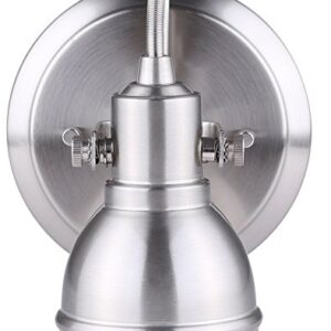 CANARM ICW622A01BN10 LTD Polo 1 Light Ceiling/Wall, Brushed Nickel with Adjustable Head