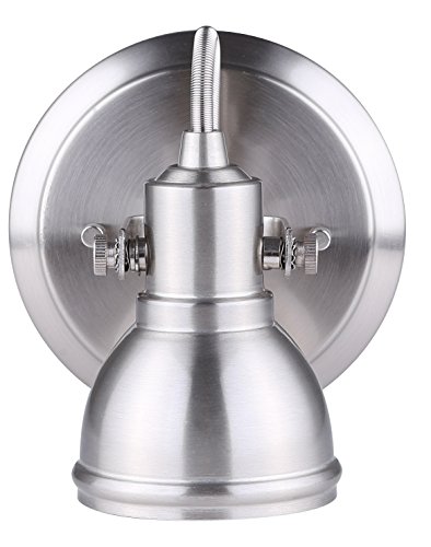 CANARM ICW622A01BN10 LTD Polo 1 Light Ceiling/Wall, Brushed Nickel with Adjustable Head