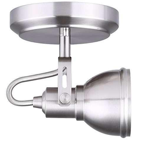 CANARM ICW622A01BN10 LTD Polo 1 Light Ceiling/Wall, Brushed Nickel with Adjustable Head