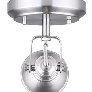 CANARM ICW622A01BN10 LTD Polo 1 Light Ceiling/Wall, Brushed Nickel with Adjustable Head