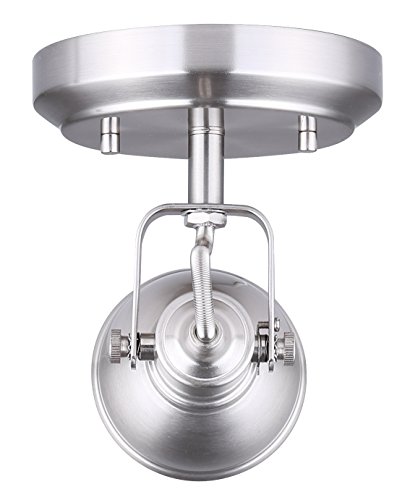 CANARM ICW622A01BN10 LTD Polo 1 Light Ceiling/Wall, Brushed Nickel with Adjustable Head