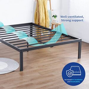 Olee Sleep 18inch Tall Steel Slat / Non-slip Support S-3500 High Profile Platform Bed Frame, Twin