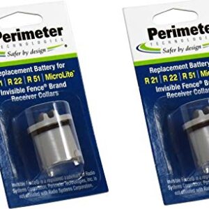 Perimeter Technologies Invisible Fence Collar Battery - Brand Compatible - Includes eOutletDeals Pet Towel (2 Pack)