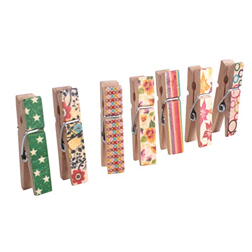 Z ZICOME Mini Wooden Clothespins Photo Paper Peg Craft Clips, 100 Pack