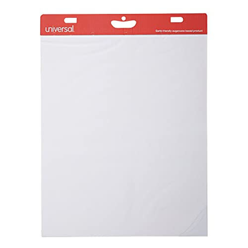 Universal UNV-35603 25 in. x 30 in. Unruled Self-Stick Easel Pad - White (30 Sheets, 2/Carton)