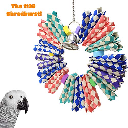 Bonka Bird Toys 1139 Shredburst Colorful Bamboo Shredding Parrot Parrotlet Cockatoo African Grey Amazon