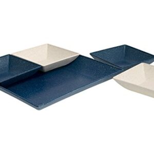 EVO Sustainable Goods Five Piece Serving and Snack Set, Blue