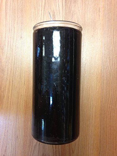 Black 14 Day Unscented 1 Color Candle in Glass