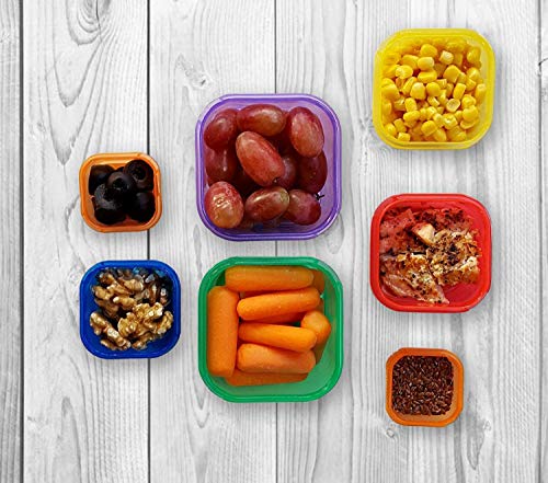 21 Day Portion Control Containers Kit - Nutrition Diet, Multi-Color Coded Weight Loss System. Complete Guide + PDF Planner + Recipe eBook and Tape Measure - BPA Free - 14 PC Labeled