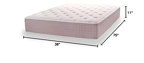 Eco Terra | Natural Latex | Luxury Hybrid Mattress | Medium Mattress with Encased Coil Spring | Twin