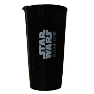 Collectible Star Wars Rogue One Travel Mug with Plastic Lid - Ceramic Container for Hot Coffee, Tea, Cocoa - Death Trooper Character Design - Licensed Disney Item