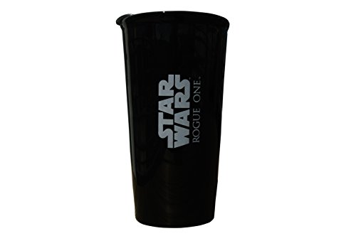 Collectible Star Wars Rogue One Travel Mug with Plastic Lid - Ceramic Container for Hot Coffee, Tea, Cocoa - Death Trooper Character Design - Licensed Disney Item