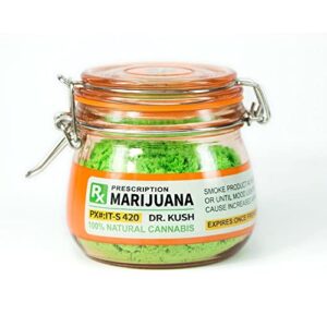 KEEP YOUR HERBS FRESH!!!!-- SUPER HEAVY DUTY 5 Oz Glass Stash Jar with Air Tight Seal - Small (Prescription)