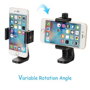 Vastar Smartphone Tripod Cell Phone Holder Mount Adapter, Fits iPhone, Samsung, and all Phones, Rotates Vertical and Horizontal, Adjustable Clamp