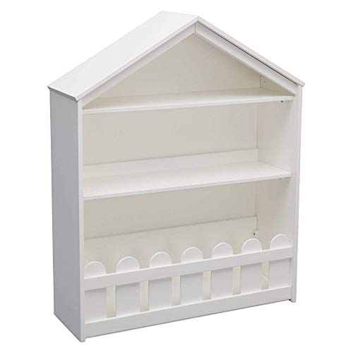 Serta Happy Home Storage Bookcase - Ideal for Books, Decor, Homeschooling & More, Bianca White