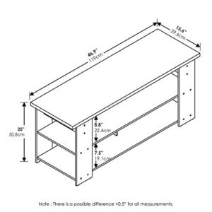 Furinno Jaya TV Stand, Espresso, 50