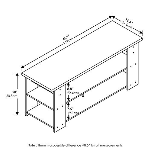 Furinno Jaya TV Stand, Espresso, 50