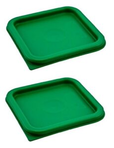 cambro (sfc2452) covers, set of 2 (for 2 & 4-quart containers, kelly green, polyethylene, nsf)