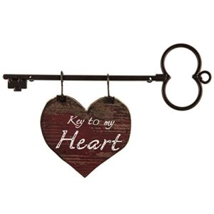 key to my heart metal & wood wall decor