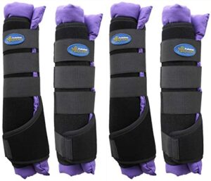 professional equine horse stable shipping boots wraps front rear 4pk purple leg care purple 4120pr