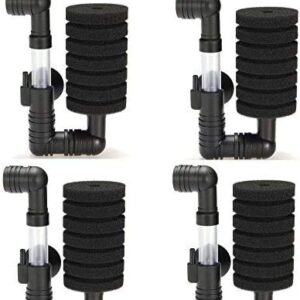 Aquapapa 4X Bio Sponge Filter for Betta Fry Aquarium Fish Tank Up to 15 Gal