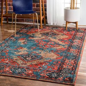 nuloom lavonna distressed tribal area rug, 5' x 8', multi