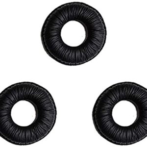 Global Teck Leatherette Ear Pads 3-Pack - for Plantronics CS50, CS55, CS60 Cordless - Jabra/GN 2100, 2110, 2124, 2125, 9300, 9330, 9350 - Mitel Headset - 5330, 5340, 5360-67063-01, 14101-08