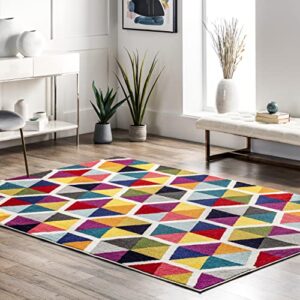 nuloom maris triangles area rug, 5 x 8 ft, multi