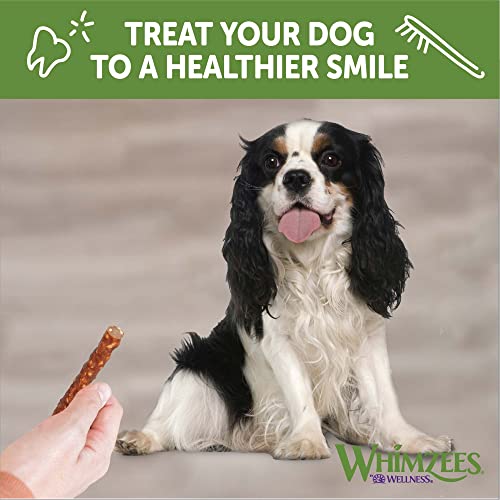 WHIMZEES Natural Grain Free Daily Dental Long Lasting Dog Treats, Veggie Sausage, Small, Bag of 28