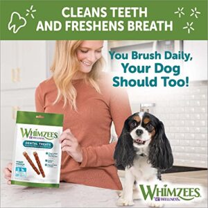 WHIMZEES Natural Grain Free Daily Dental Long Lasting Dog Treats, Veggie Sausage, Small, Bag of 28