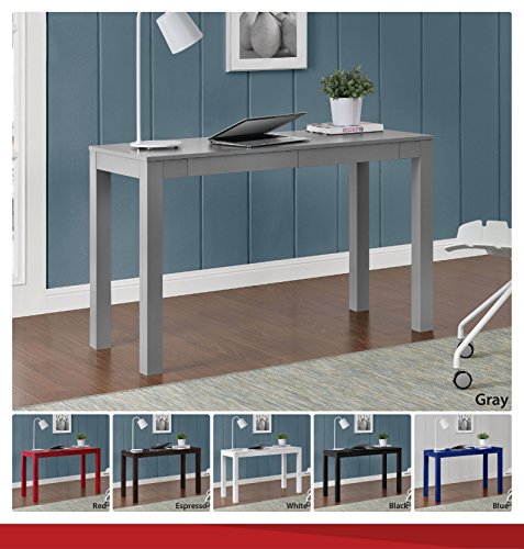 Ameriwood Home Parsons Xl Desk with 2 Drawers, White