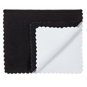 The Bling Factory Deluxe Microfiber Jewelry Cleaning & Polishing Cloth w/Dual Layers, 4 inch x 6 inch - 2 Pack