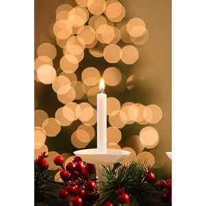 Concordia Supply 4.25" Candlelight Service Candles with Plastic Candle Holders (Set of 100) - Convenient for Memorial Candles, Congregational Candles, Christmas Eve Candles, Shabbat Candles