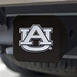 University of Auburn Tigers Black Metal Hitch Cover with 3D Color Team Logo by FANMATS - Unique Round Molded Design – Easy Installation on Truck, SUV, Car - Ideal Gift for Die Hard NCAA Fan