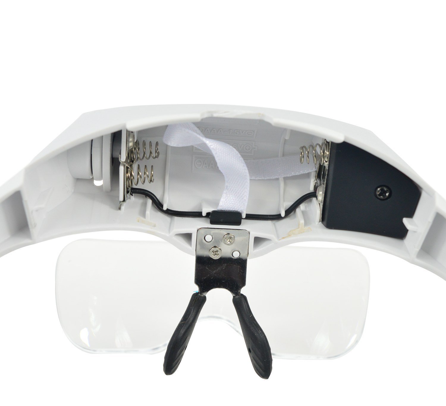 Glam Hobby h6902B Head Mount Magnifier with LED Head Light Bracket and Headband, 5 Replaceable and Interchangeable Lenses: 1.0X, 1.5X, 2.0X, 2.5X, 3.5X