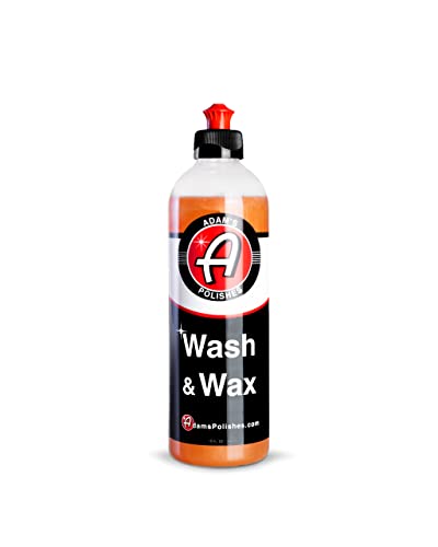 Adam's Wash & Wax 16oz - Car Wash Soap Infused with Pure Carnauba Car Wax Polymers | Paint Protection | Use in 5 Gallon Bucket Foam Cannon Foam Gun | RV, Boat, Marine Vehicle Wash