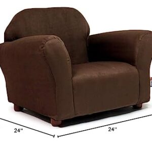 Keet Microsuede Children's Chair, Roundy, Brown