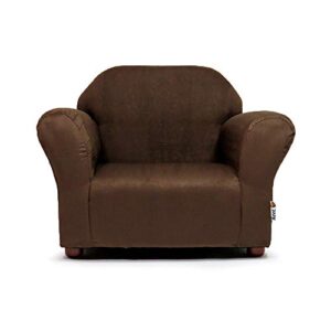 keet microsuede children's chair, roundy, brown