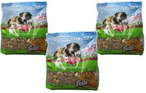 (3 pack) kaytee fiesta max guinea pig food, 4.5 pound bags