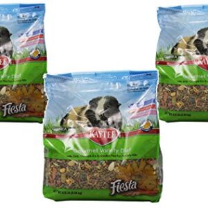 (3 Pack) Kaytee Fiesta Max Guinea Pig Food, 4.5 Pound Bags