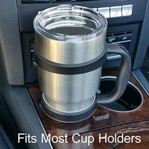 F-32 Handle - 19 COLORS - 30oz size - Compatible with 30 oz. YETI and 30 oz OZARK TRAIL Tumbler Travel Mug (30OZ, MIDNIGHT BLACK)