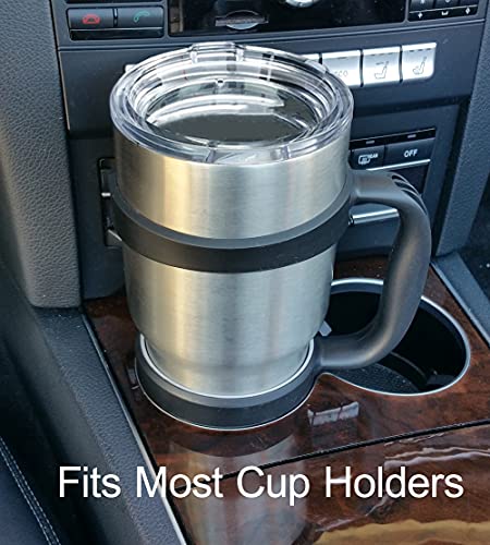 F-32 Handle - 19 COLORS - 30oz size - Compatible with 30 oz. YETI and 30 oz OZARK TRAIL Tumbler Travel Mug (30OZ, MIDNIGHT BLACK)