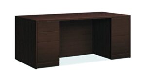 hon double 72"w desk, mocha