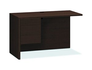 hon left return 48"w desk, mocha