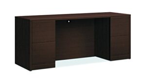 hon 10500 series knee space credenza - double pedestal credenza, 72w x 24d x 29.5h, mocha (h10543)